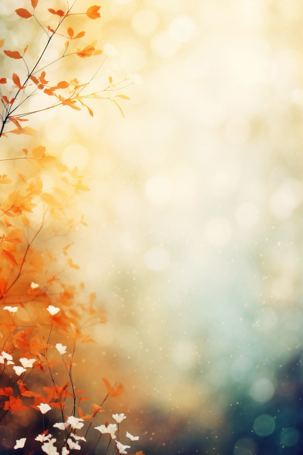 Blurred out fall season abstract nature background with lots of bokeh ...